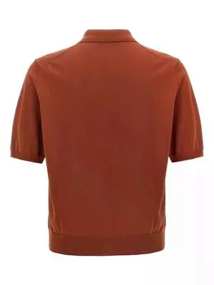 ZANONE Cotton Polo Shirt - Brown
