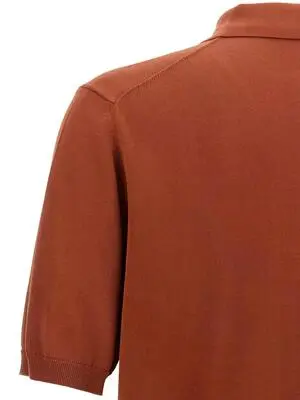 ZANONE Cotton Polo Shirt - Brown