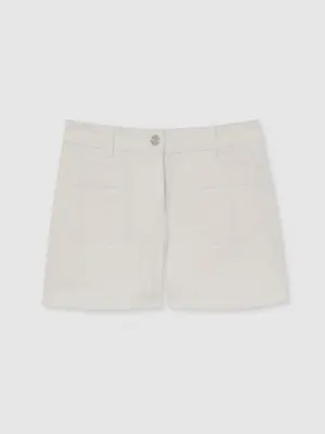 REISS Kira Mid-rise Denim Shorts