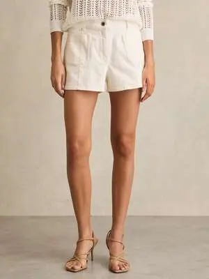 REISS Kira Mid-rise Denim Shorts