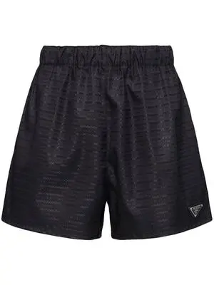 Prada Re-nylon Logo Stripe Shorts