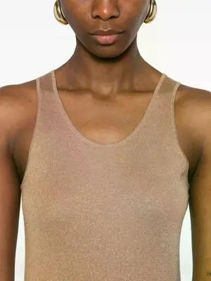 Brunello Cucinelli Lurex Top - Brown