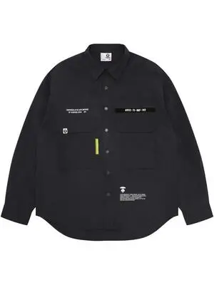 AAPE BY *A BATHING APE Text-print Shirt - Black