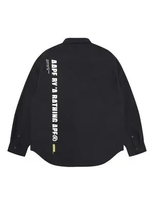 AAPE BY *A BATHING APE Text-print Shirt - Black