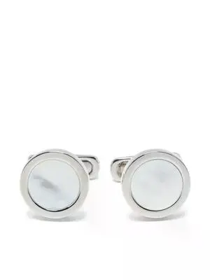 Giorgio Armani Engraved-logo Cufflinks - White
