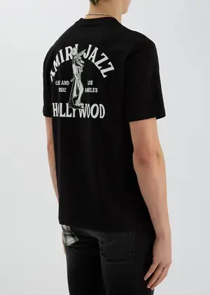 Amiri Jazz Wolf Logo Cotton T-shirt