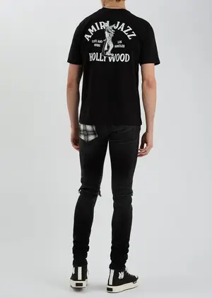 Amiri Jazz Wolf Logo Cotton T-shirt
