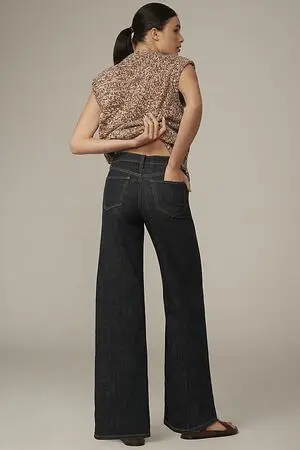 Joe's Jeans Petite Mia High-rise Wide-leg Jeans - Medium Denim