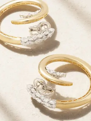 Yeprem Golden Strada Diamond Drop Earrings
