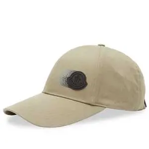 Moncler Cotton Gaberdine Side Logo Cap
