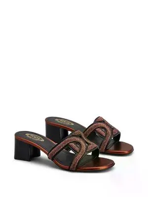 TOD'S Contoured-strap Leather Sandals