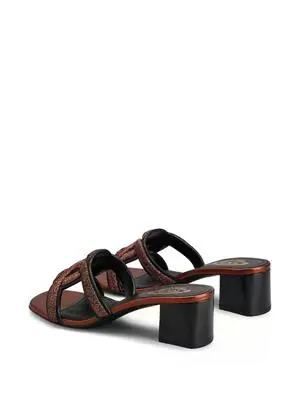 TOD'S Contoured-strap Leather Sandals