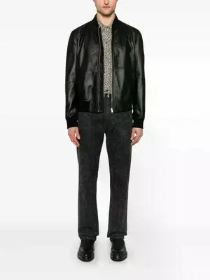 Bally Leather Bomber Jacket - Black