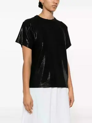 Maje Lamé T-shirt - Black