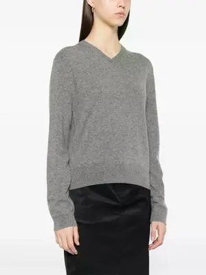 TOTEME V-neck Knit Sweater - Grey