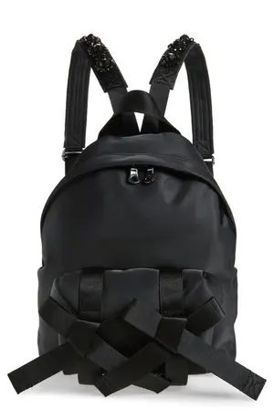 Simone Rocha Bow Front Backpack - Black/jet