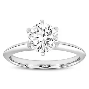 LUVMYJEWELRY 14k Gold 1 Carat Lab Grown Diamond Ring - 14k White Gold