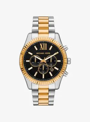 Michael Kors Lexington Two-tone Chronograph Bracelet Watch - Silver