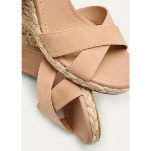 STUART WEITZMAN Dayna Suede Wedge Espadrilles - Adobe