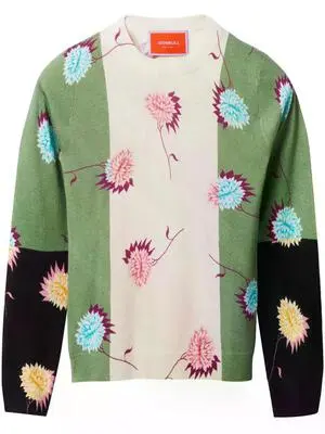 La DoubleJ Floral-print Sweater - White