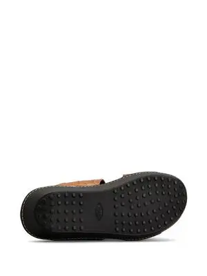TOD'S Leather Slides - Brown
