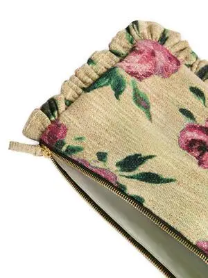 La DoubleJ Floral Clutch - Neutrals