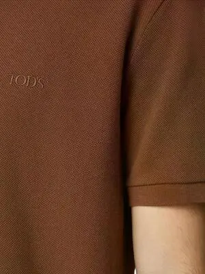 TOD'S Cotton Polo Shirt - Brown