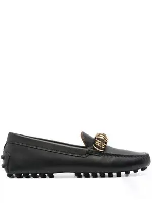 TOD'S Ring-embellished Loafers - Black