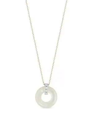 Mateo Door Knocker Donut Mother Of Pearl And Diamond Necklace - Neutrals