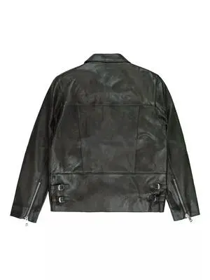 PURPLE BRAND Leather Zip-front Jacket