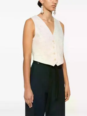 MSGM Speckled Waistcoat - Neutrals