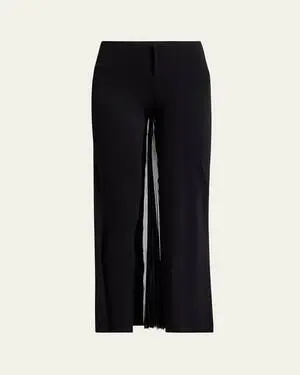 COURREGES Infinity Pleats Jersey Pants - Black