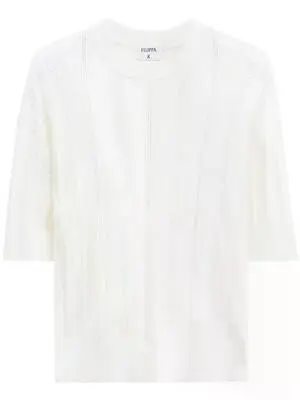 Filippa K Braid Knit T-shirt - White