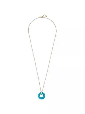 Mateo Donut Turquoise Pendant Necklace - Blue