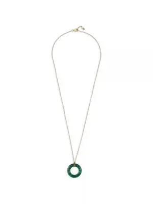Mateo Donut Diamond And Malachite Necklace - Green