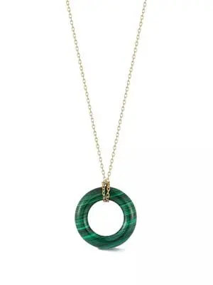 Mateo Donut Diamond And Malachite Necklace - Green