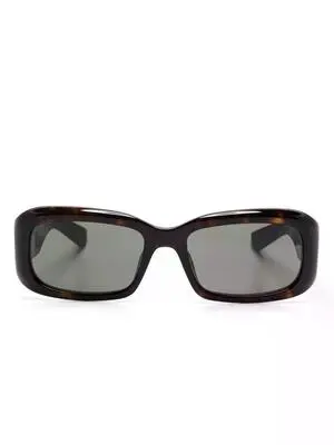 Saint Laurent Rectangle-frame Sunglasses - Brown