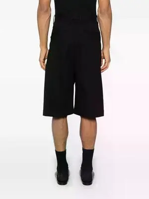 Studio Nicholson Pleated Wide-leg Shorts - Black