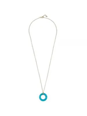 Mateo Donut Diamond And Turquoise Necklace - Blue