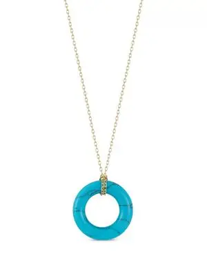 Mateo Donut Diamond And Turquoise Necklace - Blue