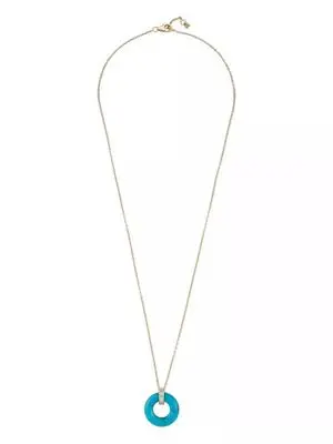 Mateo Donut Diamond And Turquoise Necklace Gold