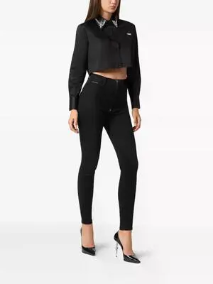 Philipp Plein Gothic Plein Cropped Shirt