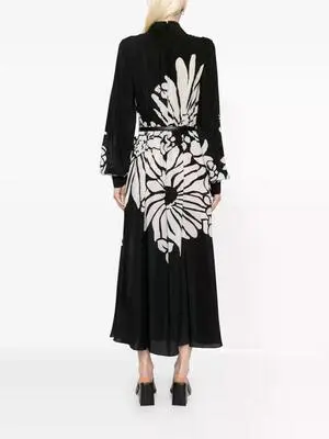 Elie Saab Printed Silk Shirt Dress