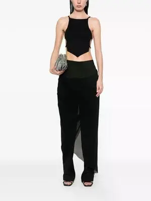 COURREGES Ribbed Crop Top