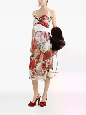 Dolce & Gabbana Floral-print Top - White