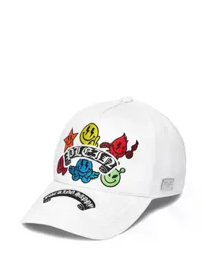 Philipp Plein Smile Baseball Cap - White