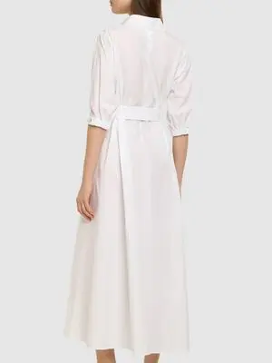 Max Mara Hoyo Poplin Midi Shirt Dress