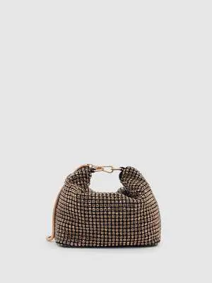 REISS Leah Crystal Pouch Bag - Gold