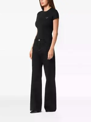 Philipp Plein Wide-leg Jeans - Black