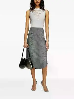 DIESEL® O-tavy Midi Skirt - Grey